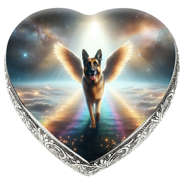 German Shepherd Dog Urn - Rainbow Crossing Urn for Dog Ashes ...