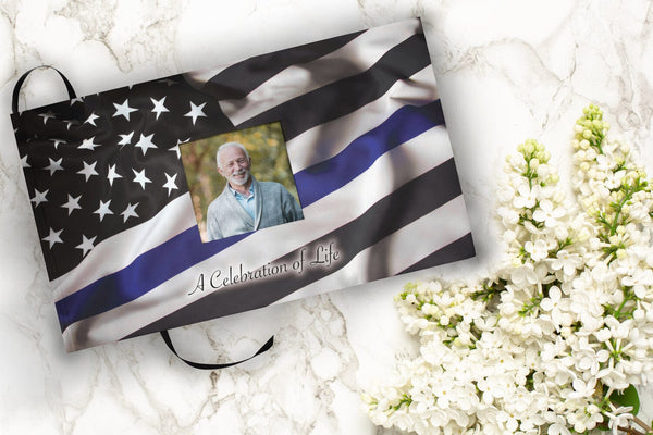 Blue Line Flag Police & Law Enforcement Matching Themed 'Celebration o ...