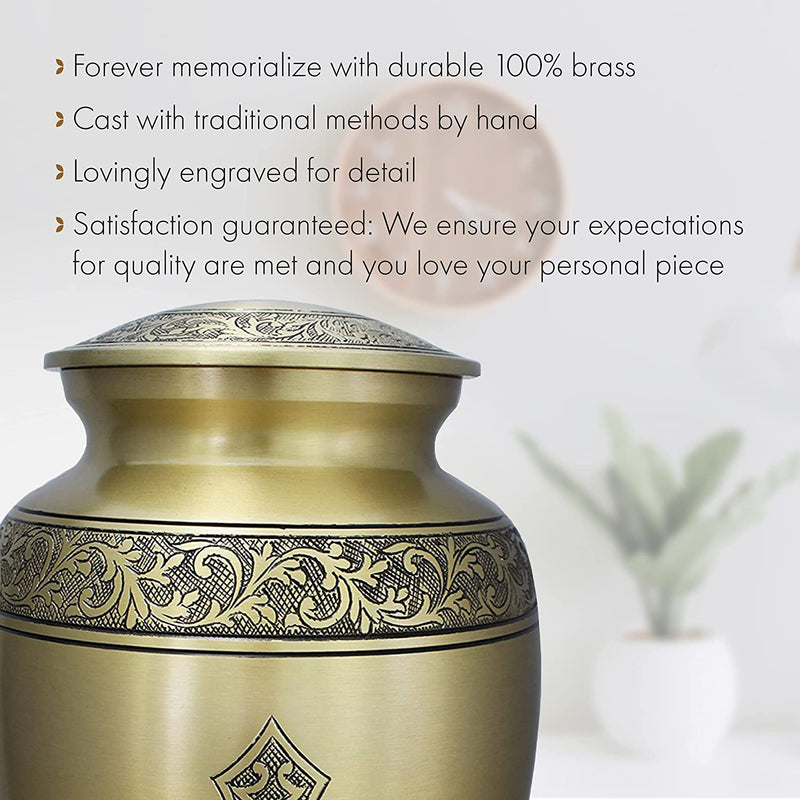 Love of Christ Gold Cross Cremation Urns - Commemorative Cremation Urns