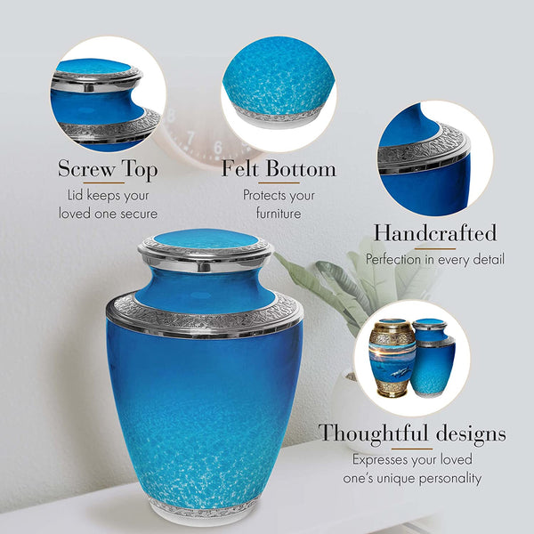 Buy Ocean Urn for Ashes – Serene Cremation Urn Tribute - Commemorative ...