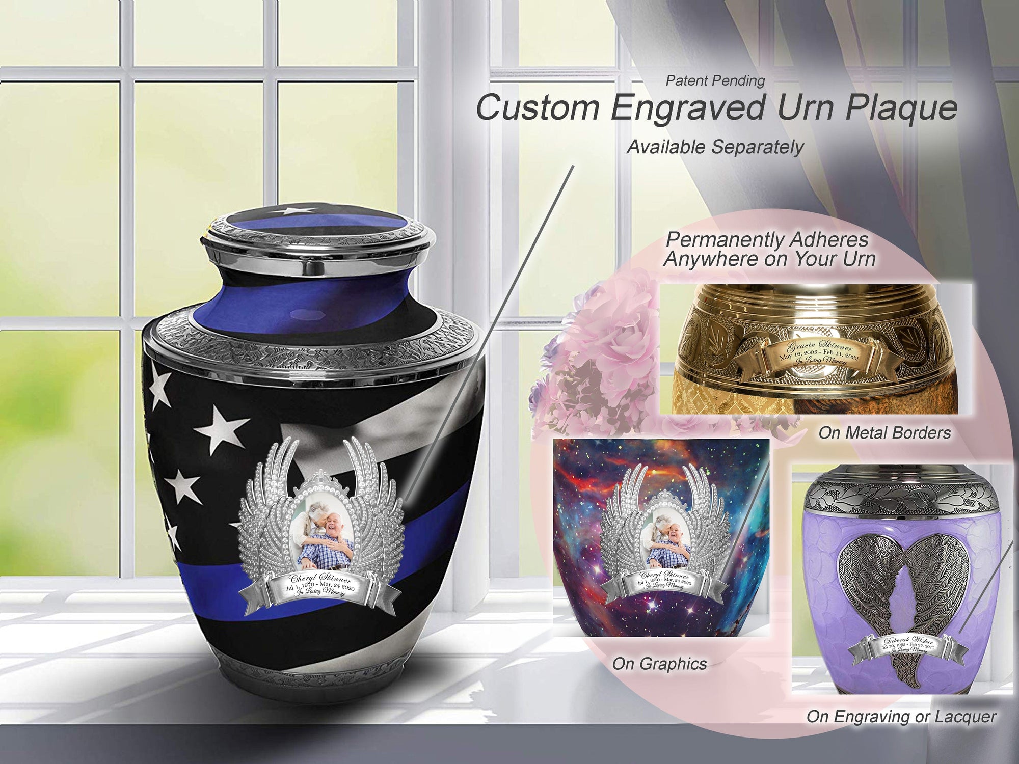 Thin Blue Line Police Cremation Urns - Commemorative Cremation Urns