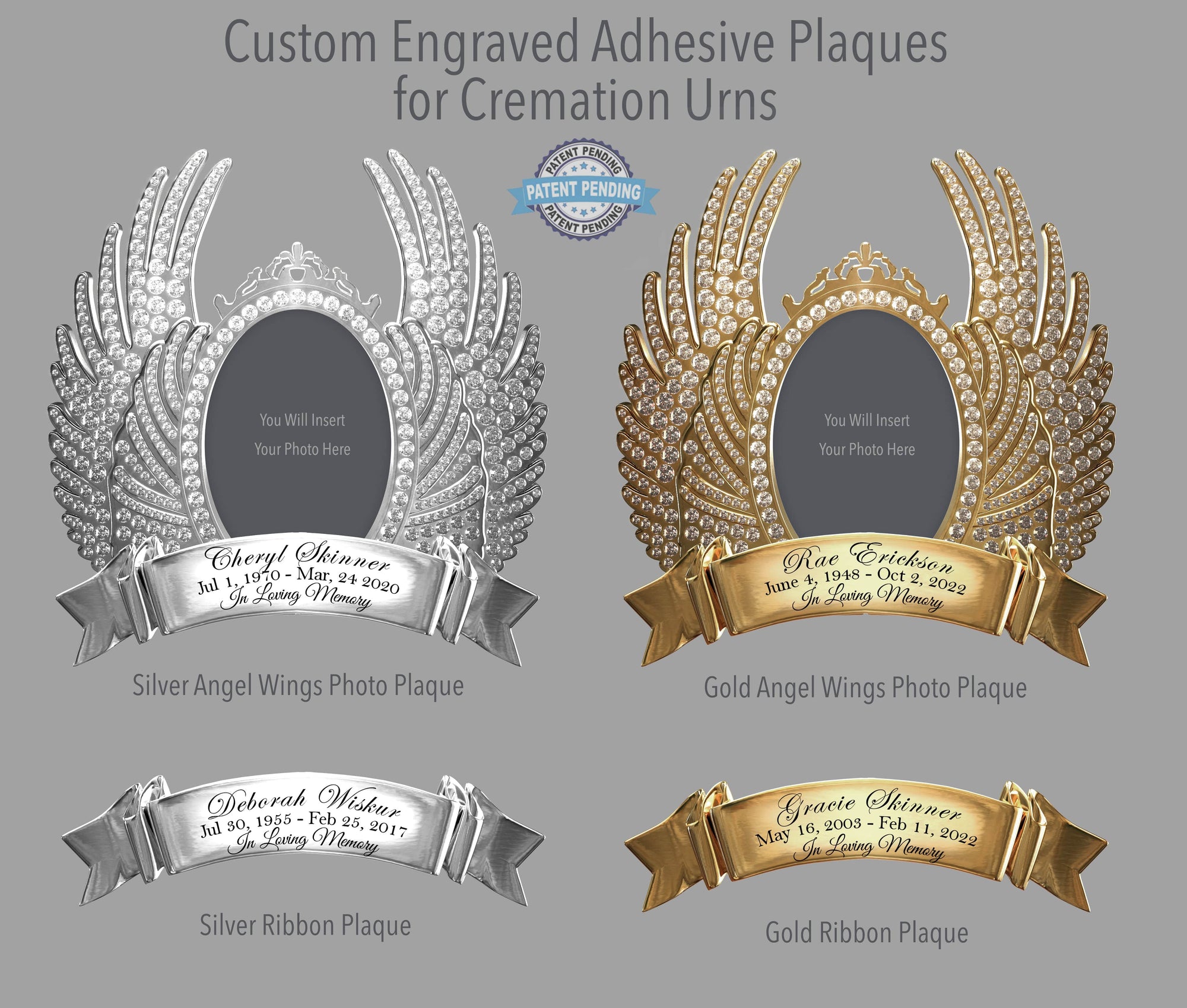 White Sparkle Cremation Urns - Commemorative Cremation Urns